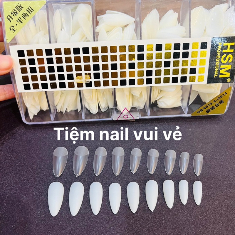 Móng úp HSM form nhọn ngắn, móng úp tay form bầu | Shopee Việt Nam