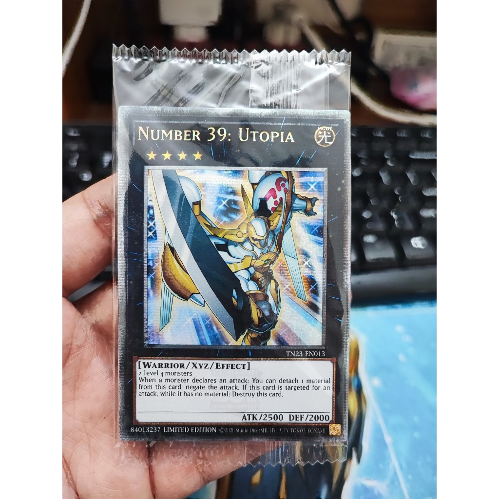 [Yugioh Funny Shop] 1 lá thẻ bài Number 39: Utopia - TN23-EN013 - Quarter Century Rare 1st ...