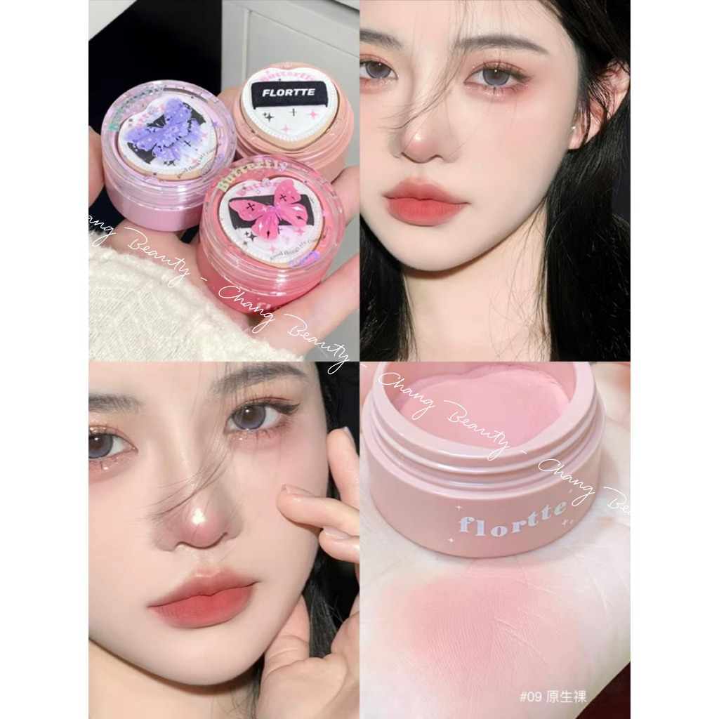 [Flortte] Má hồng Flortte Butterfly Airy Cream chất kem mềm mịn, tạo ...