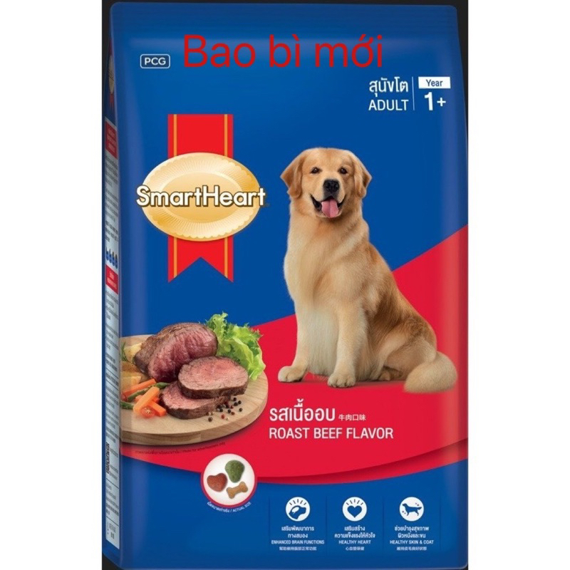 Thức Ăn Cho Chó Lớn smartheart 3kg Đồ Ăn Cho Chó Vị Thịt Bò Và Sữa Giúp Tăng Cường Chức Năng Não ...