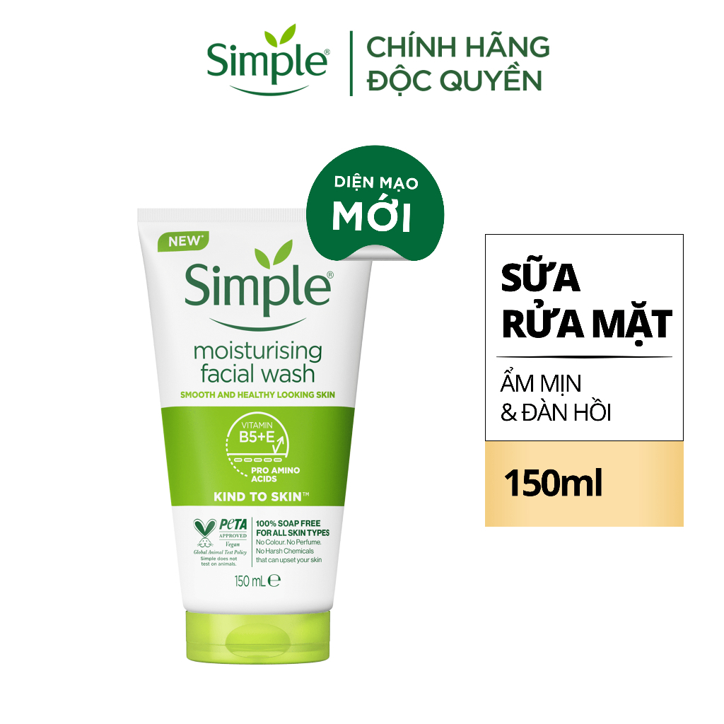 Sữa Rửa Mặt Simple, SRM Simple, Gel Rửa Mặt Cho Da Dầu Mụn Dưỡng Ẩm Da ...