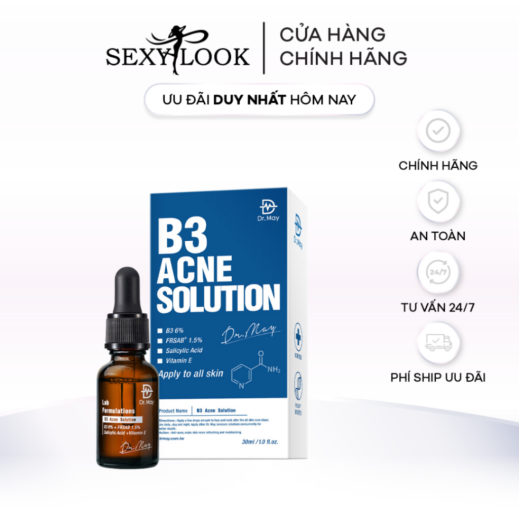 Tinh chất Dr. May B3 giảm mụn dầu nhờn 10ml | Shopee Việt Nam