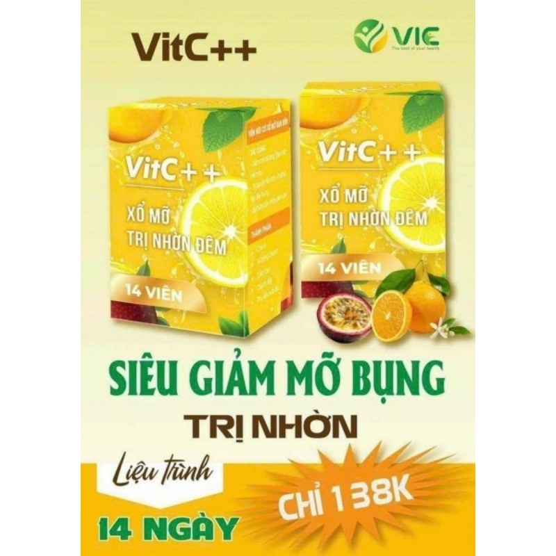 viên detox VITC cty VIC sản phẩm bổ sung chất xơ cho cơ thể hộp 14v ...
