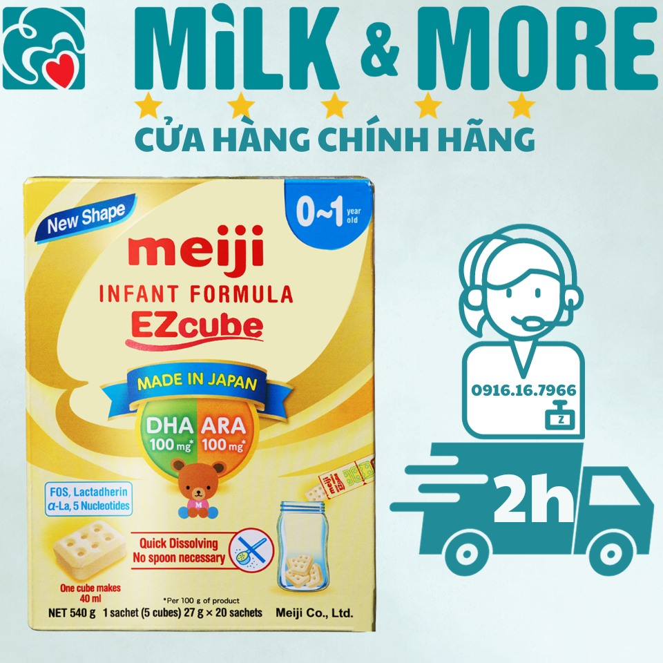 Sữa Meiji infant formula dạng thanh nhập khẩu, 0-1 tuổi,date 03/2026 ...