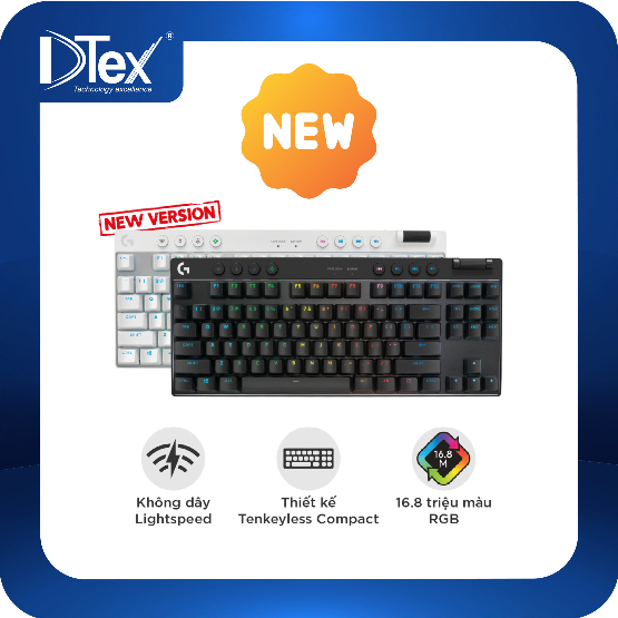Bàn phím gaming Logitech G PRO X TLK Lightspeed - RGB, Switch GX ...