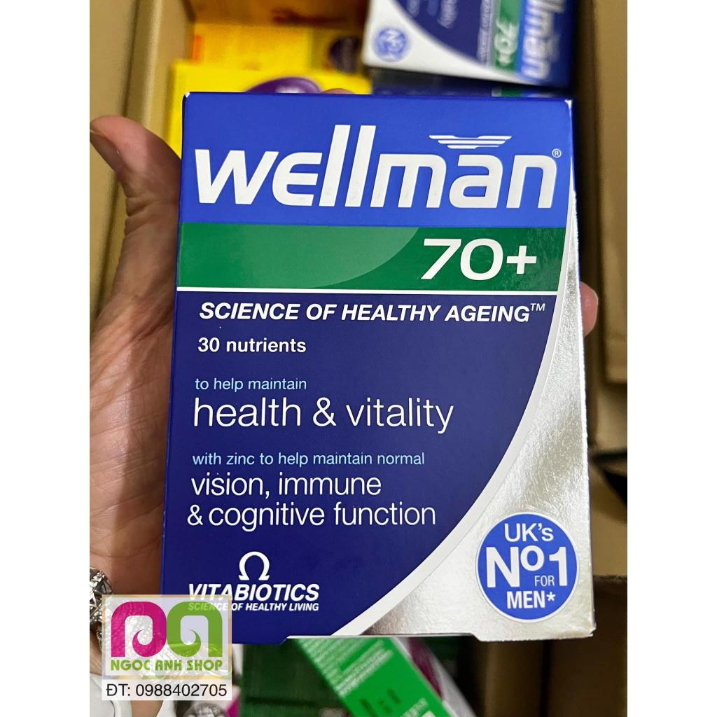 WELLMAN 70+ DÀNH CHO NAM GIỚI TRÊN 70 TUỔI VITABIOTICS UK | Shopee Việt Nam