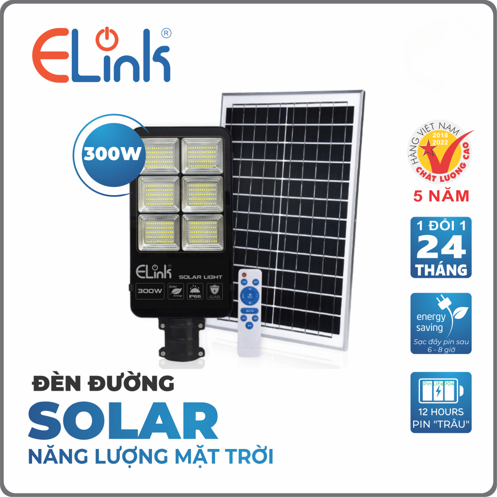 Đèn Đường Led ELink Solar Năng Lượng Mặt Trời, Ánh Sáng Trắng Sang ...