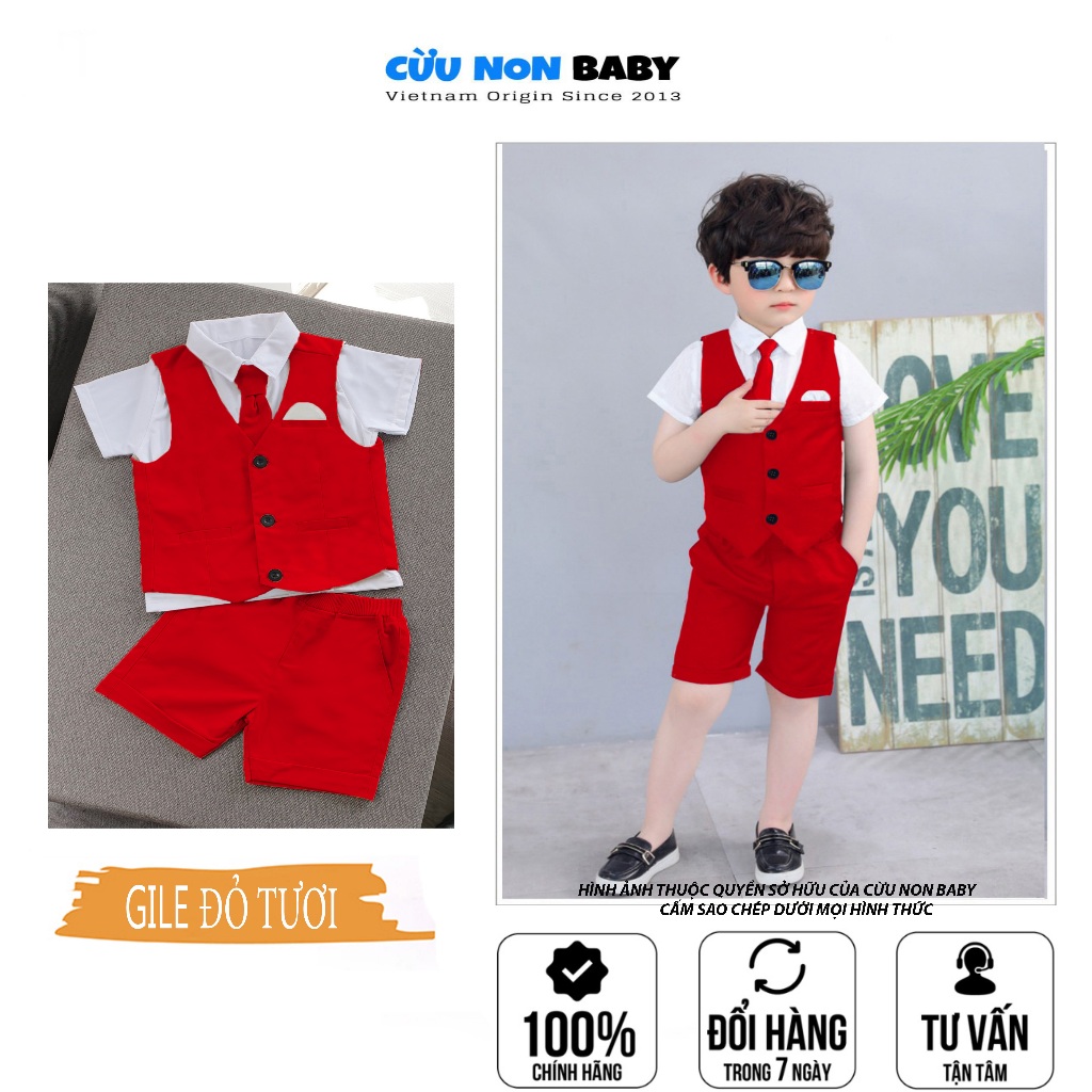 [Ảnh Thật] Bộ Vest Ghile Bé Trai Công Tử Bạc Liêu Sang Chảnh + Tặng kèm ...