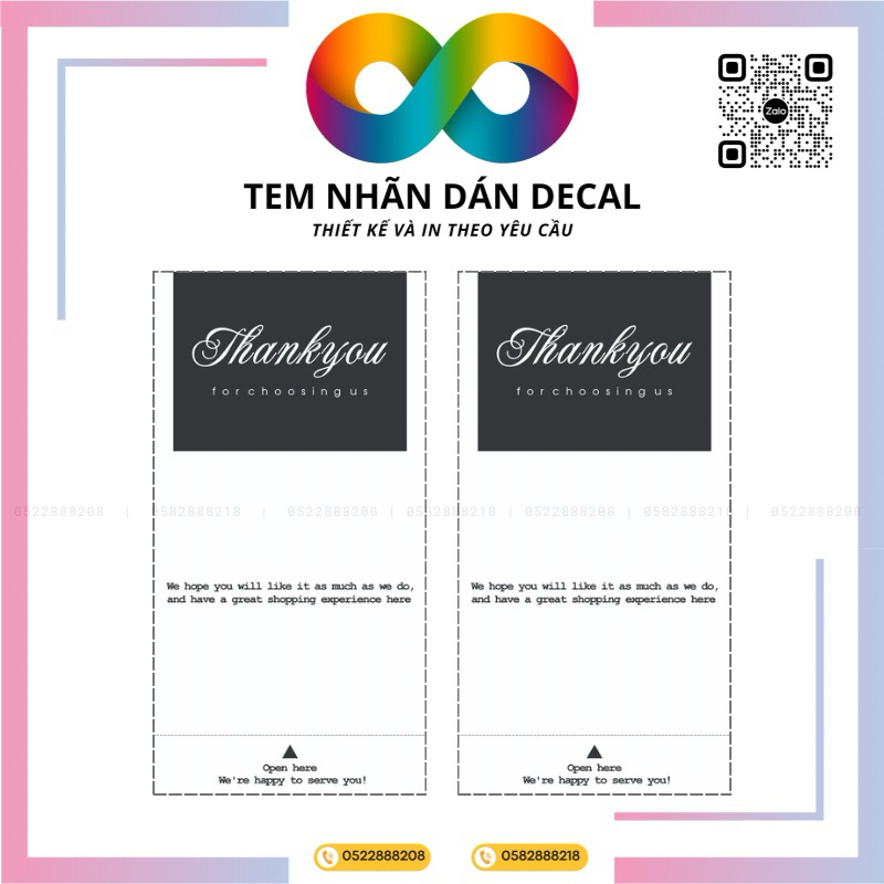 Set 500 tem Thank you niêm phong siêu cute, tem dán tiện lợi | Shopee ...