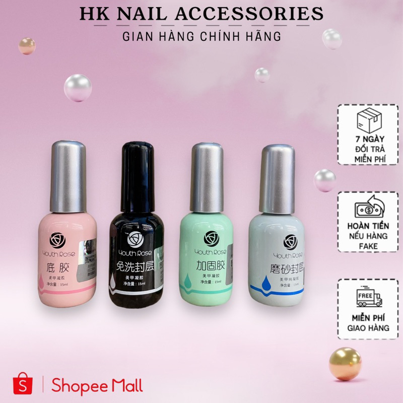 Base top hoa hồng HK NAIL ACCESSORIES chính hãng | Shopee Việt Nam