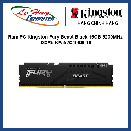 Ram Máy Tính Kingston Fury Beast 16GB (1x16GB) DDR5 5200MHz (KF552C40BB-16) | Shopee Việt Nam