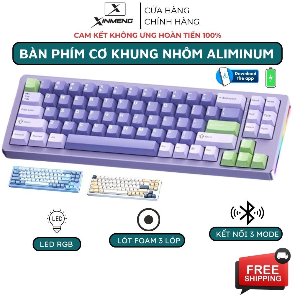 Bàn Phím Cơ Không Dây Xinmeng M71 Full LED RGB Có Hotswap, Khung Nhôm ...