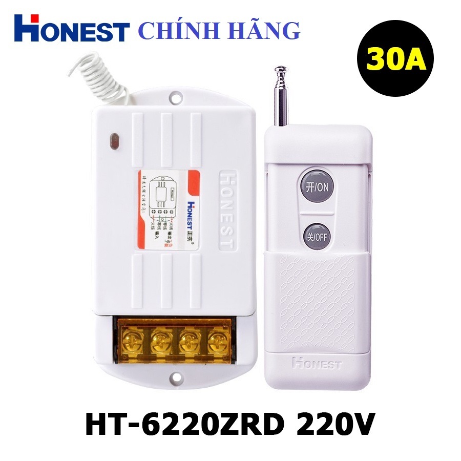 Bộ điều khiển từ xa 1KM Honest HT-6220ZRD 30A 3000W chịu tải lớn bắt ...