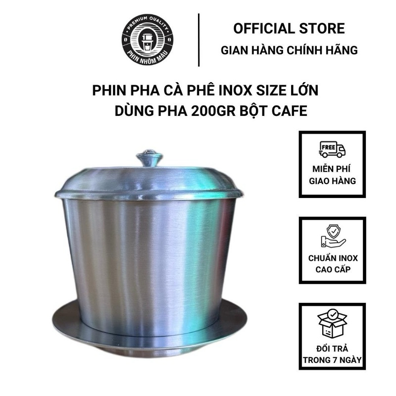 Phin Pha Cà Phê Inox Size 14 Nắp KNOB Tròn Pha 200gr Bột Cafe - Phin Nhôm Màu | Shopee Việt Nam