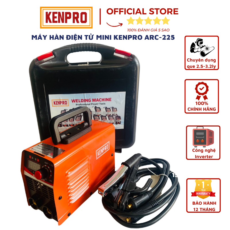 Máy hàn điện tử mini KENPRO ARC-225 hàn que 1.6 đến 3.2mm | Shopee Việt Nam
