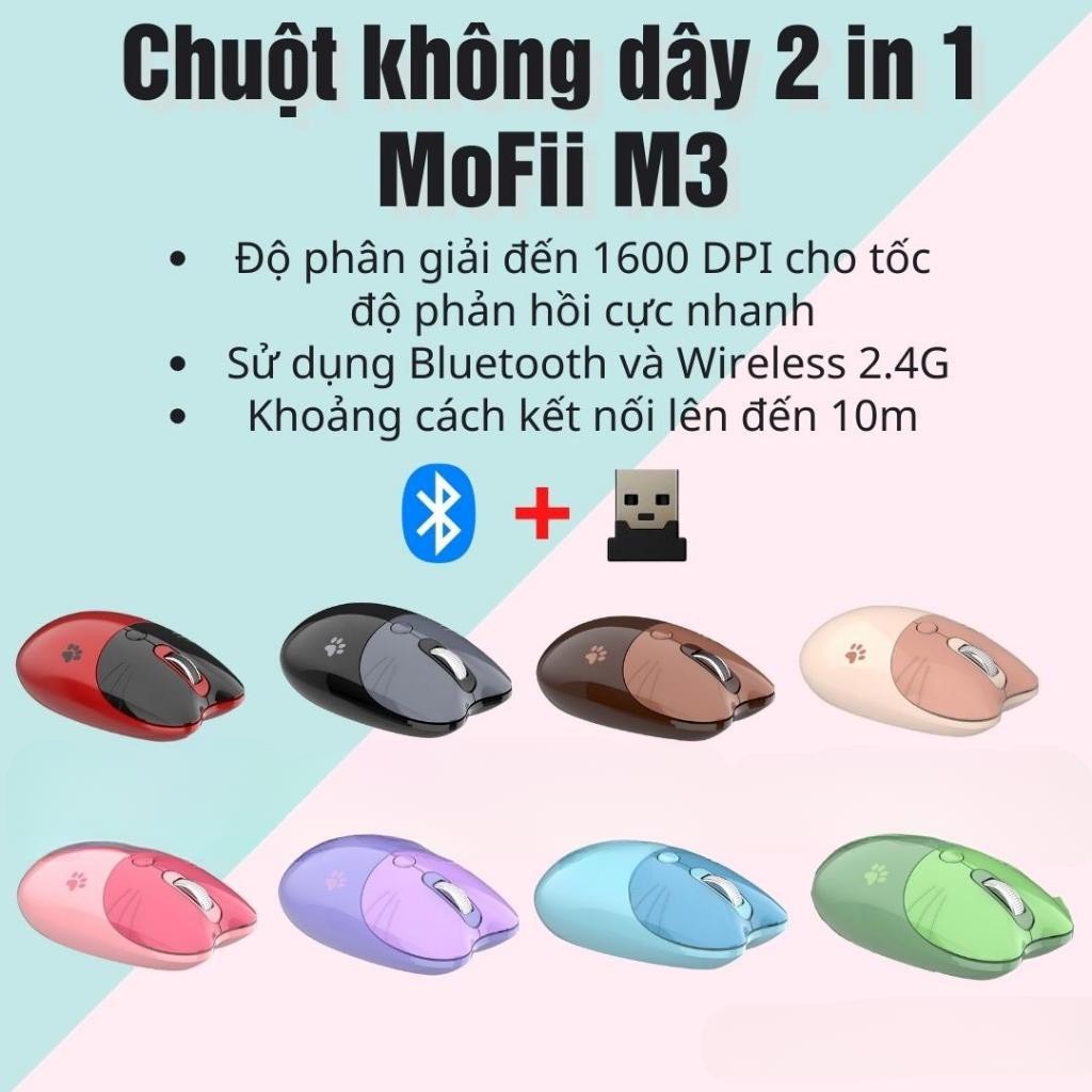 MOUSE- CHUỘT MÁY TÍNH KHÔNG DÂY M3 MOFII | Shopee Việt Nam