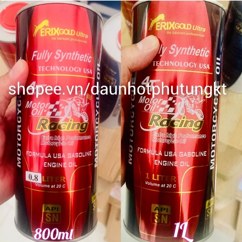 (DÒNG NÂNG CẤP_NHỚT ĐỎ) Nhớt Erix Gold Ultra 4T 10W40 dành cho cả xe ...