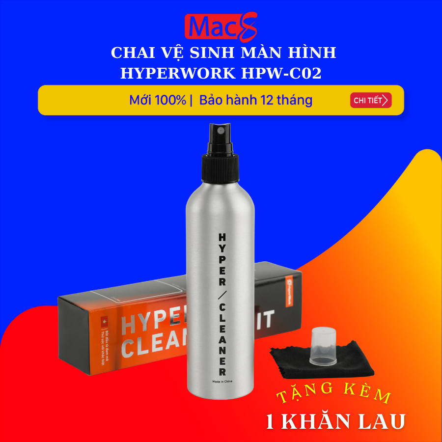Chai vệ sinh màn hình Hyper Cleaning HyperWork C02 (Hyper Cleaning Kit ...