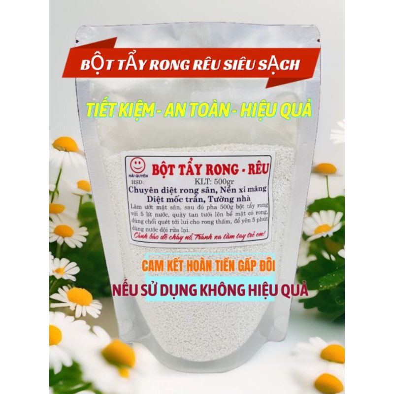 BỘT TẨY RONG RÊU NỀN XI MĂNG HẢI QUYÊN loại 500g | Shopee Việt Nam