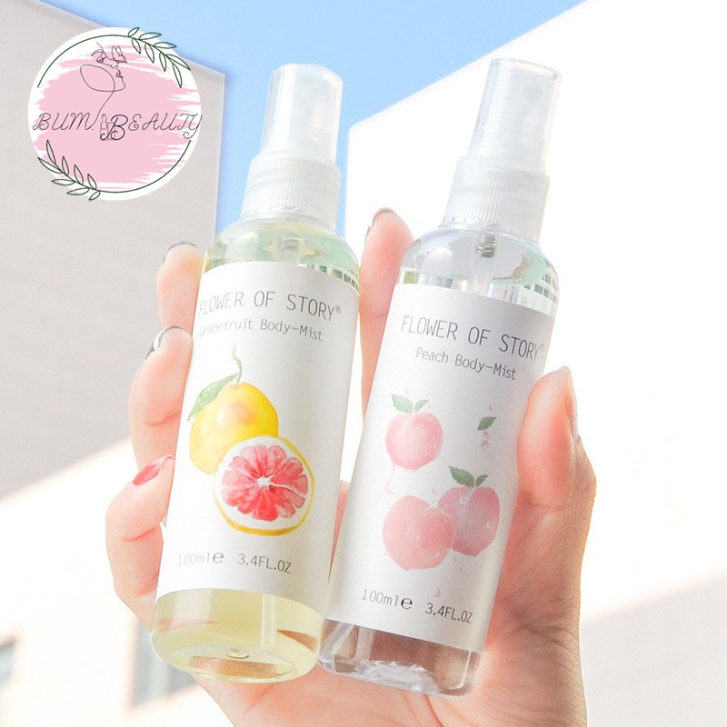 Xịt thơm quần áo thơm phòng body mist 2in1 hương trái cây Flower of ...