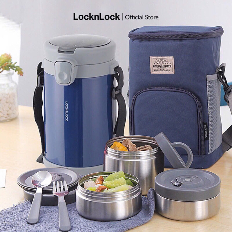 Giảm 52% Bộ hộp cơm giữ nhiệt LOCK&LOCK EASY CARRY 2000ml (2L) | Shopee Việt Nam