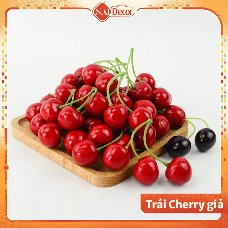 Trái Cherry nhựa Nai Decor dùng chụp ảnh (Nhiều kích thước, màu sắc ...