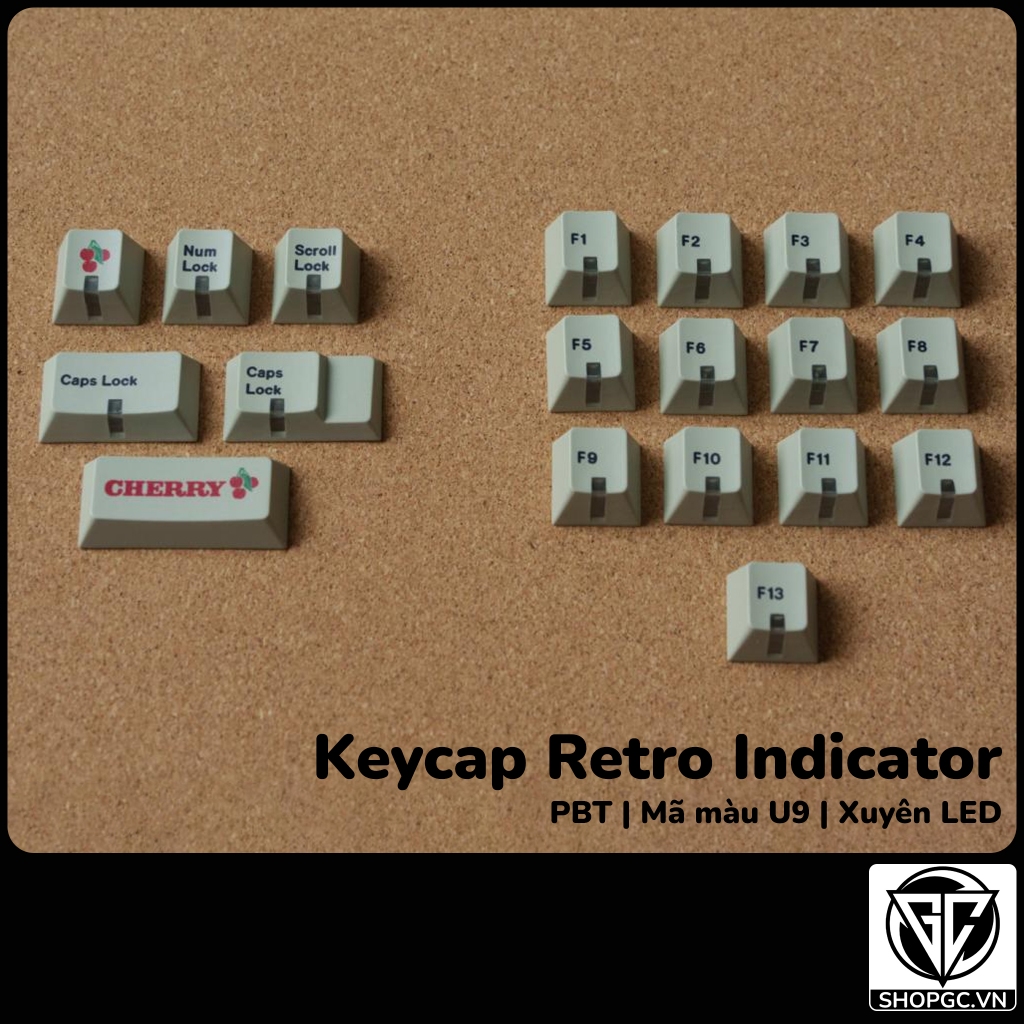 Keycap Retro Indicator | Keycap xuyên led nhựa PBT mã màu U9 | Shopee ...