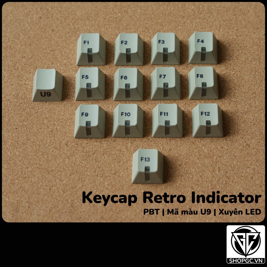 Keycap Retro Indicator | Keycap xuyên led nhựa PBT mã màu U9 | Shopee ...