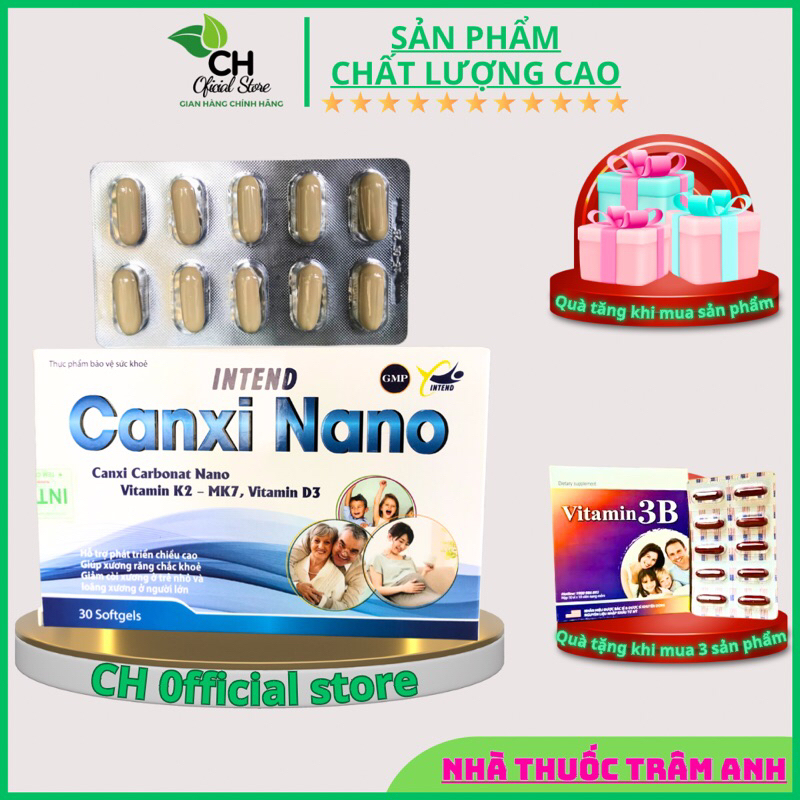 Viên uống canxi nano aquamin F intend, bổ sung vitamin d3 k2 mk7,hỗ trợ phát triển chiều cao ...
