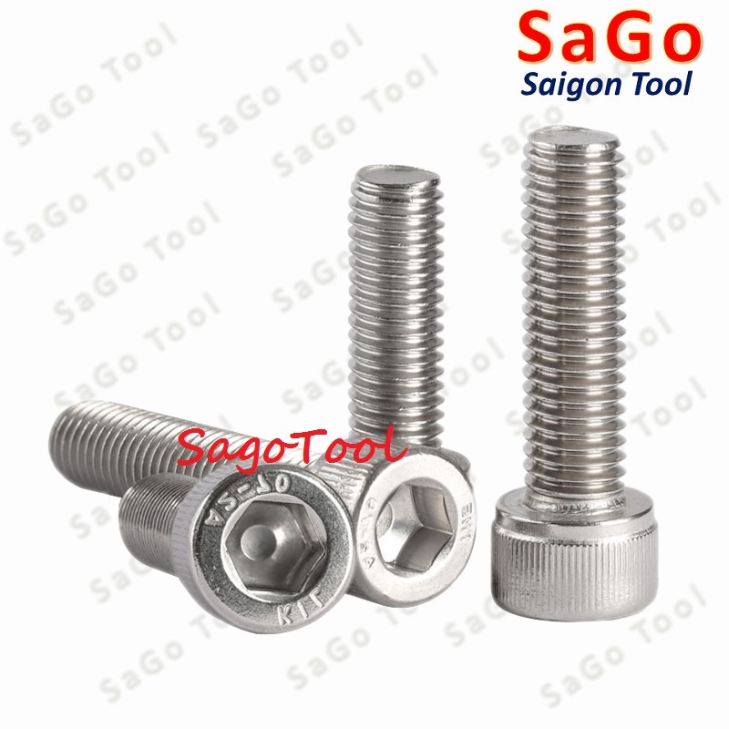 Bulong lục giác đầu trụ Inox 304 M2 M2.5, Ốc lục giác inox 304 đủ size ...