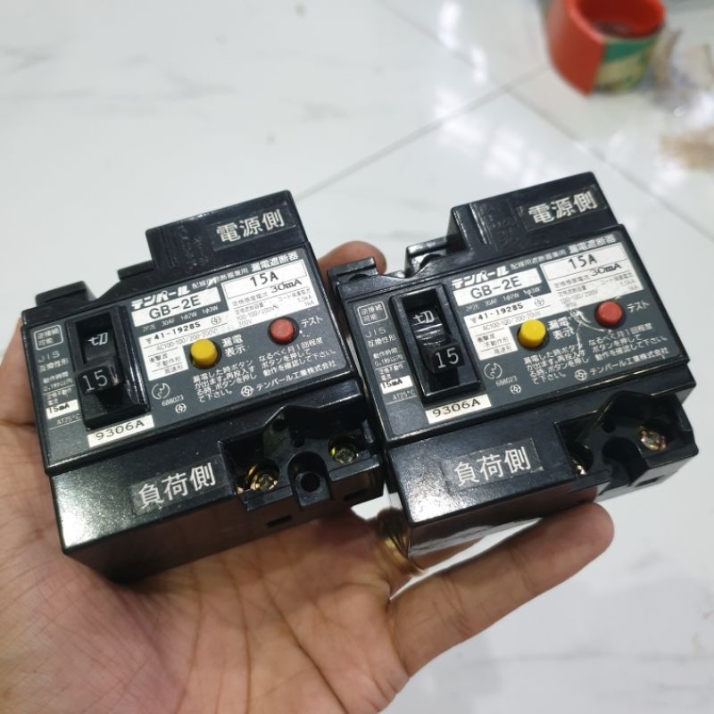 ELCB aptomat chống giật, chống quá tải 15A 30mA tiêu chuẩn nhật JIS ...
