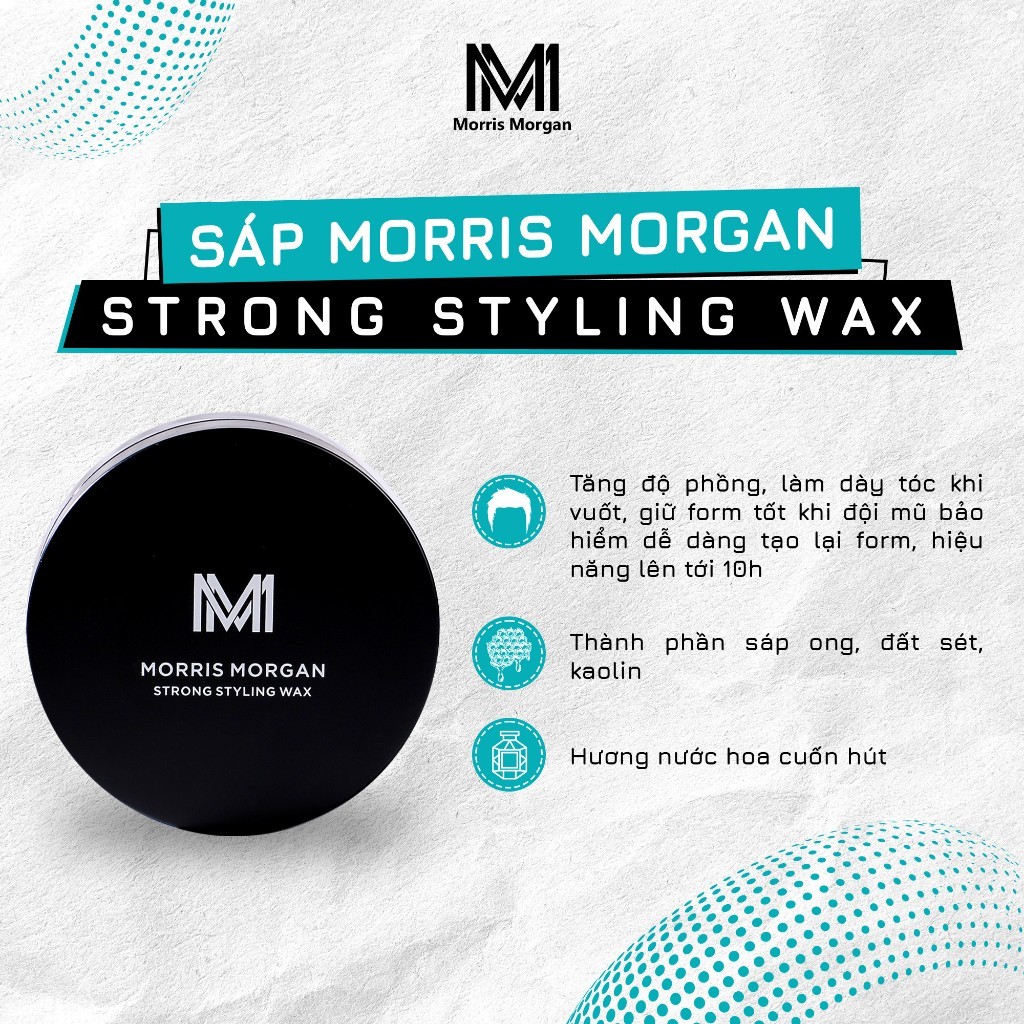 Sáp vuốt tóc Morris morgan hương nước hoa giữ nếp tạo kiểu lên tới 24h ...