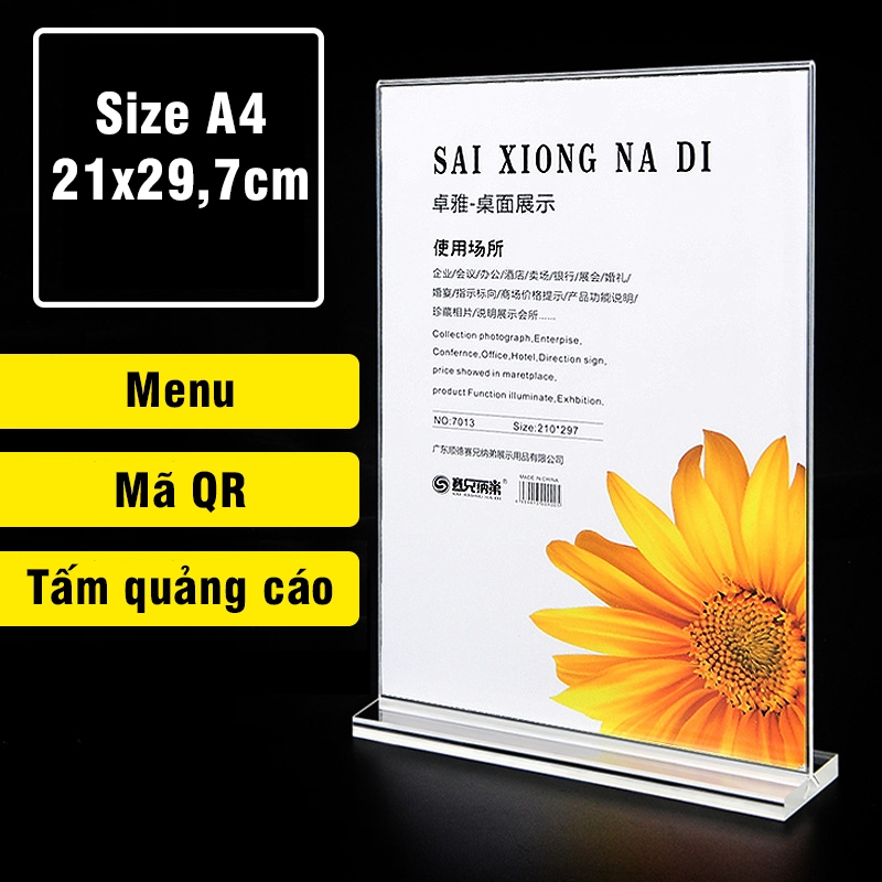 Menu Mica Standee Tentcard Quét QR Để Bàn A4 A5 A6 | Shopee Việt Nam