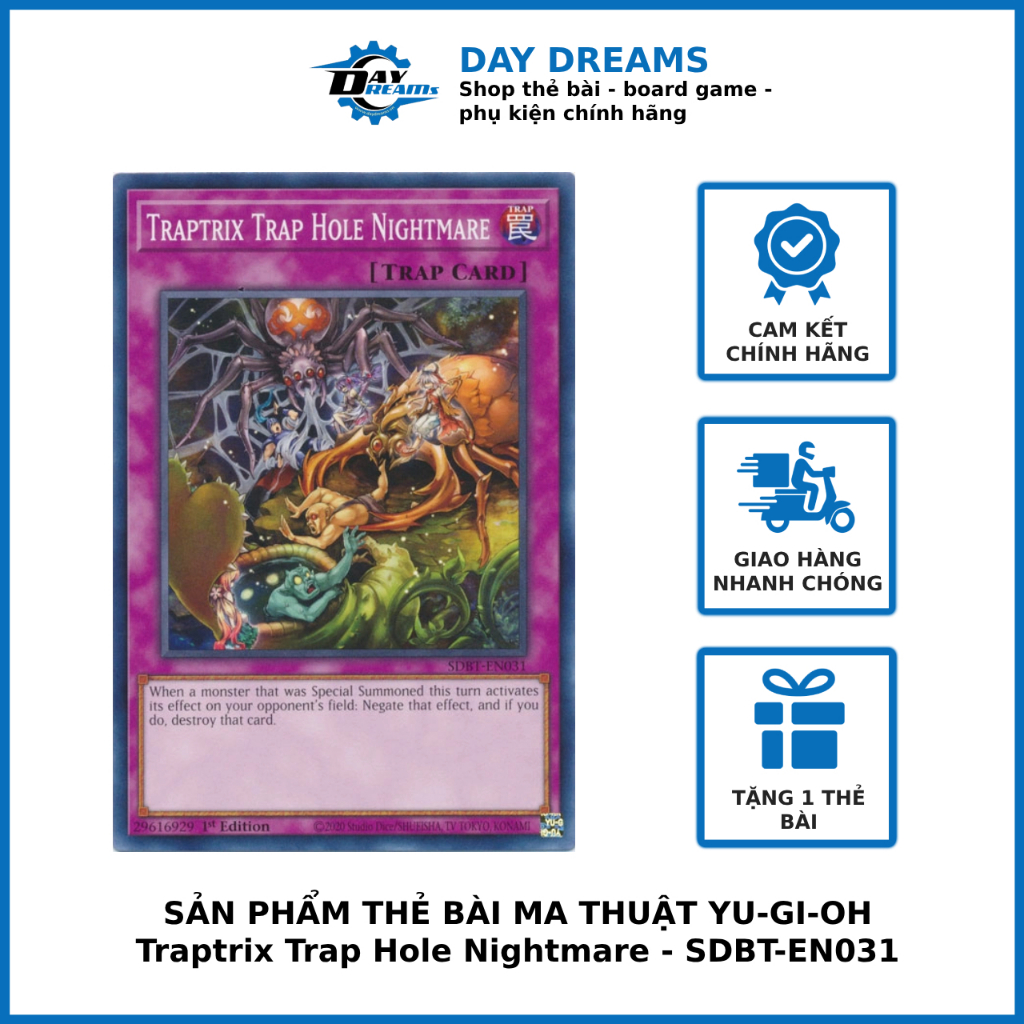 Thẻ bài Yugioh!: Traptrix Trap Hole Nightmare - SDBT-EN031 - Common 1st ...