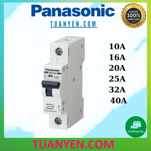 [Hỏa Tốc] CB Panasonic 1 Pha 10A 16A 20A 25A 32A 40A - Hàng Chính Hãng-BH 12 Tháng | Shopee Việt Nam