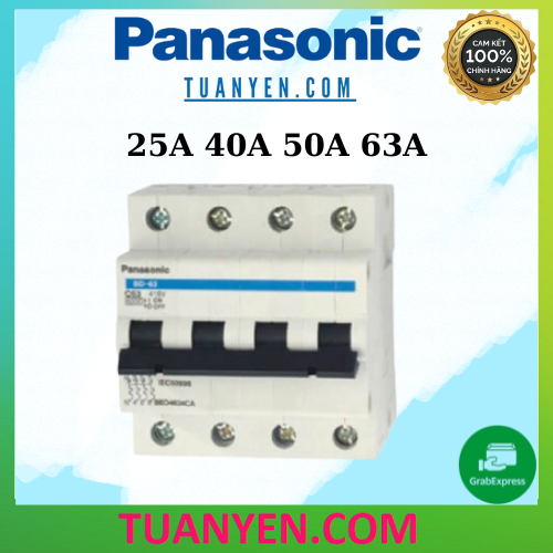 [Hỏa Tốc] CB Panasonic 4 Pha 25A, 40A, 50A, 63A Cầu Dao MCB - Hàng ...