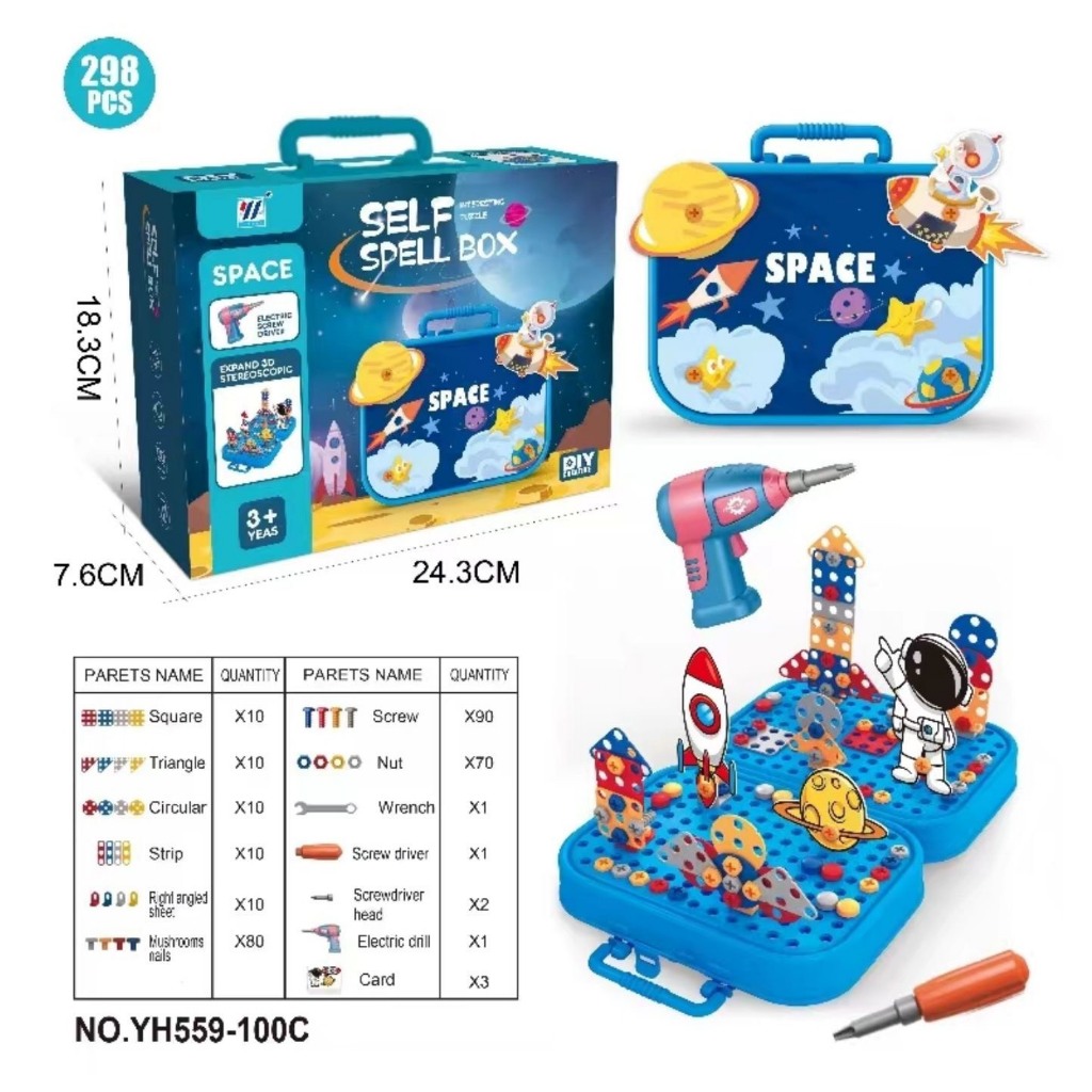 Vali kỹ sư full đồ 298pcs- tạo hình kỹ sư trạm vũ trụ không gian dành ...
