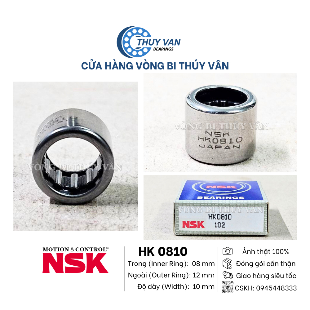 Vòng bi bạc đạn đũa kim HK 0808 (8x12x8) ; HK 0810 (08x12x10) hãng NSK | Shopee Việt Nam