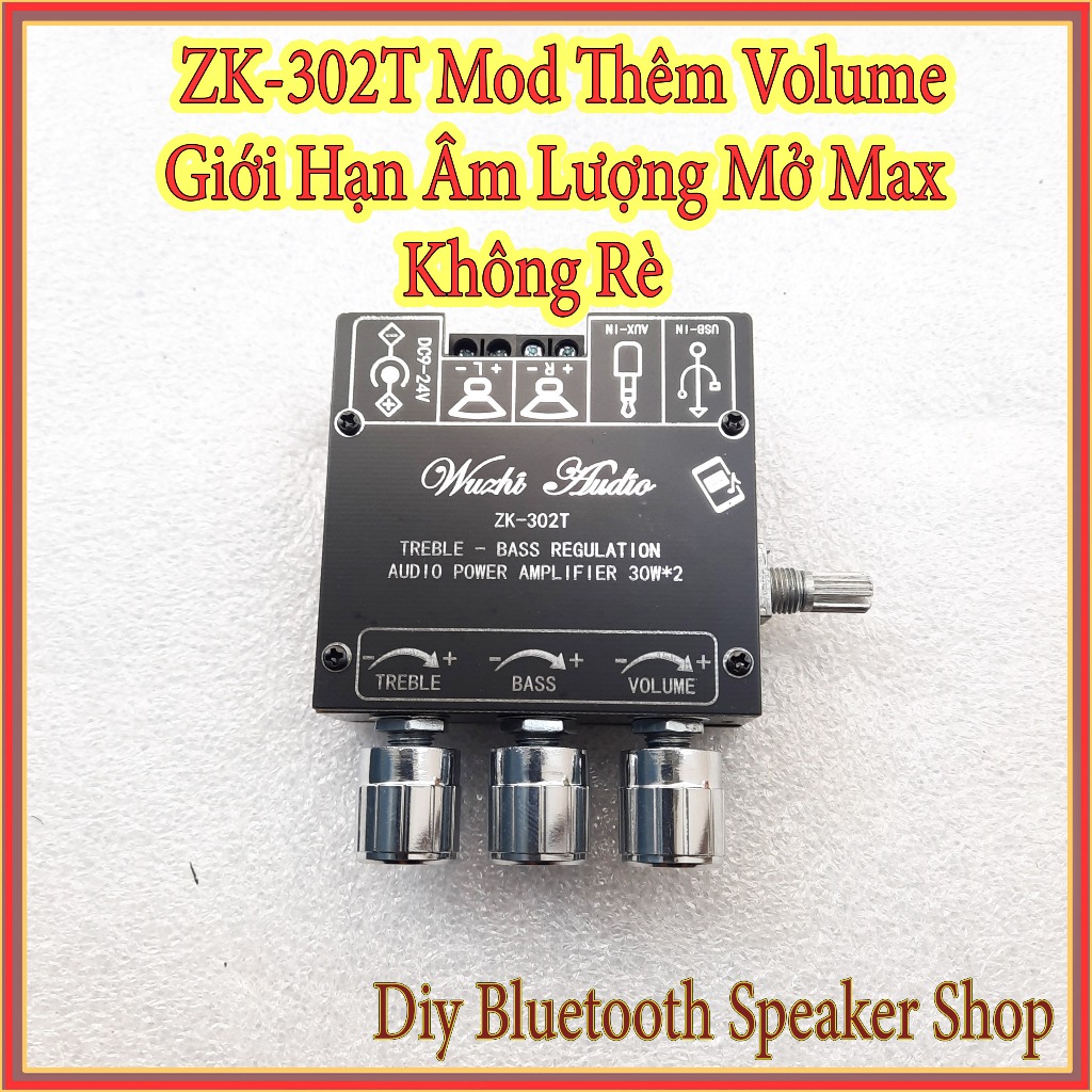 Mạch khuếch đại âm thanh bluetooth Wuzhi ZK-302T 2x30W | Shopee Việt Nam