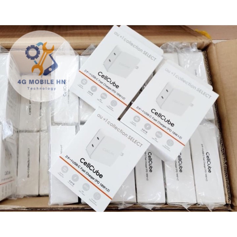 Củ sạc nhanh Cellcube 2 cổng Type C PD 36W new fullbox (đọc mô tả sản ...