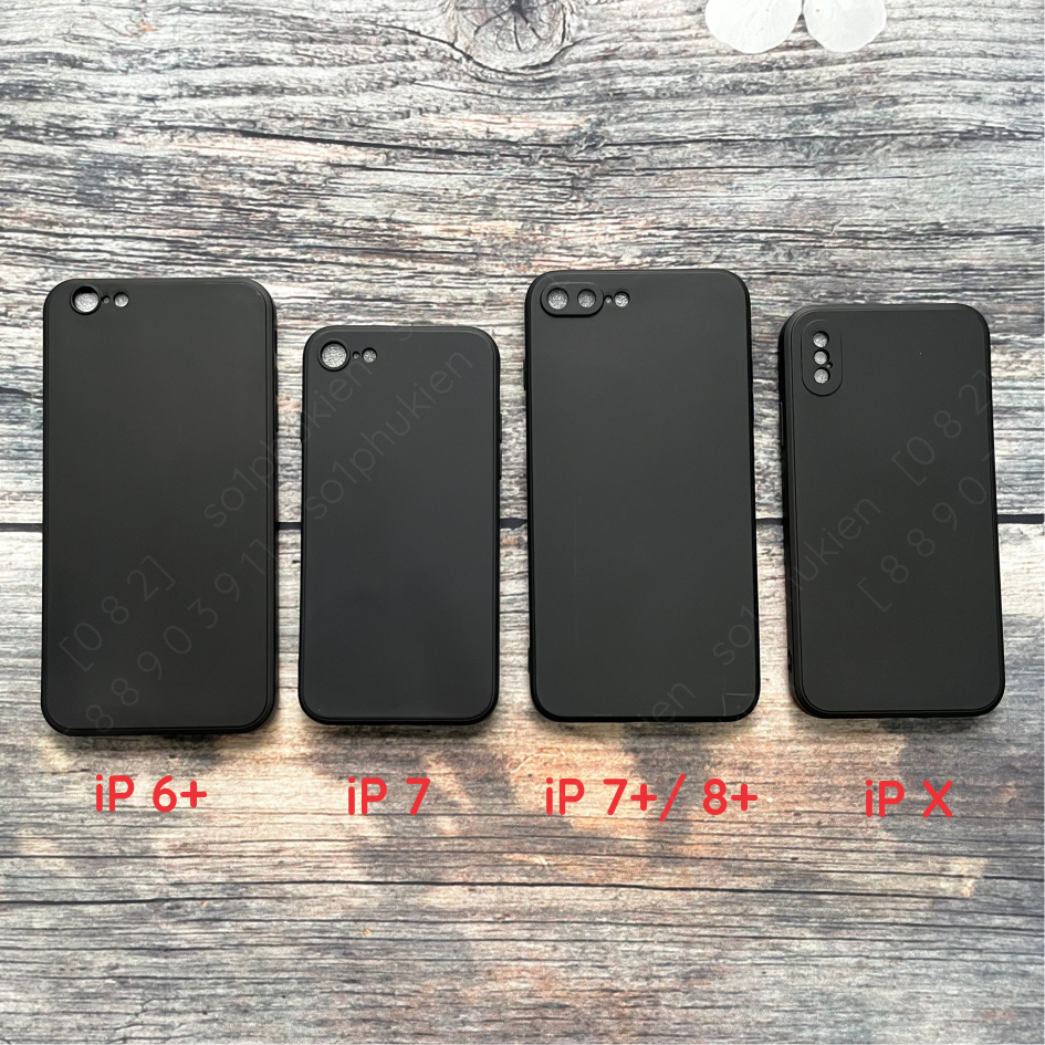 Ốp viền vuông iPhone 6p, 6s+/ 7/ 8/ SE2020/ 7+, 8+ (ip 7 Plus, 8 Plus, 7p 8p)/ X/ XS dẻo đen bảo ...