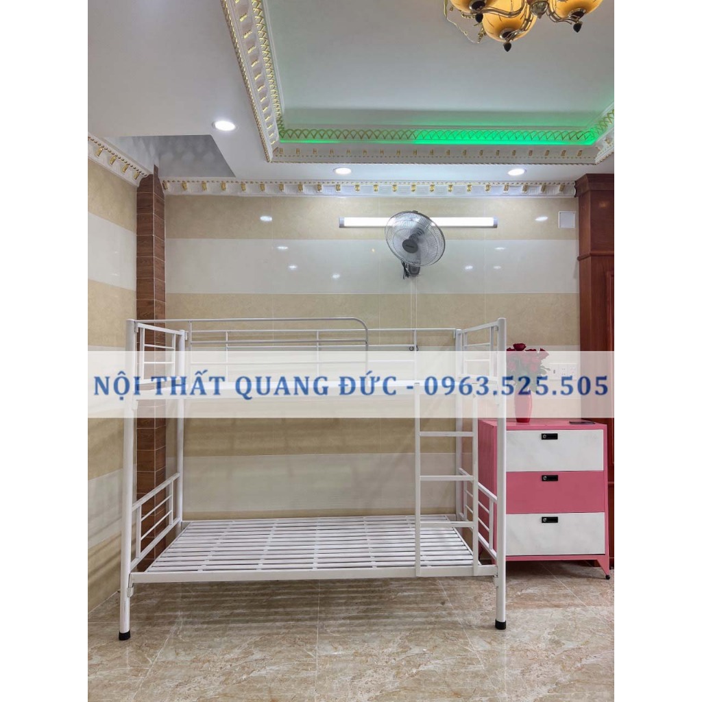 Giường sắt hai tầng sắt sơn tỉnh điện QD26 Kích thước 1m2- Nội Thất ...