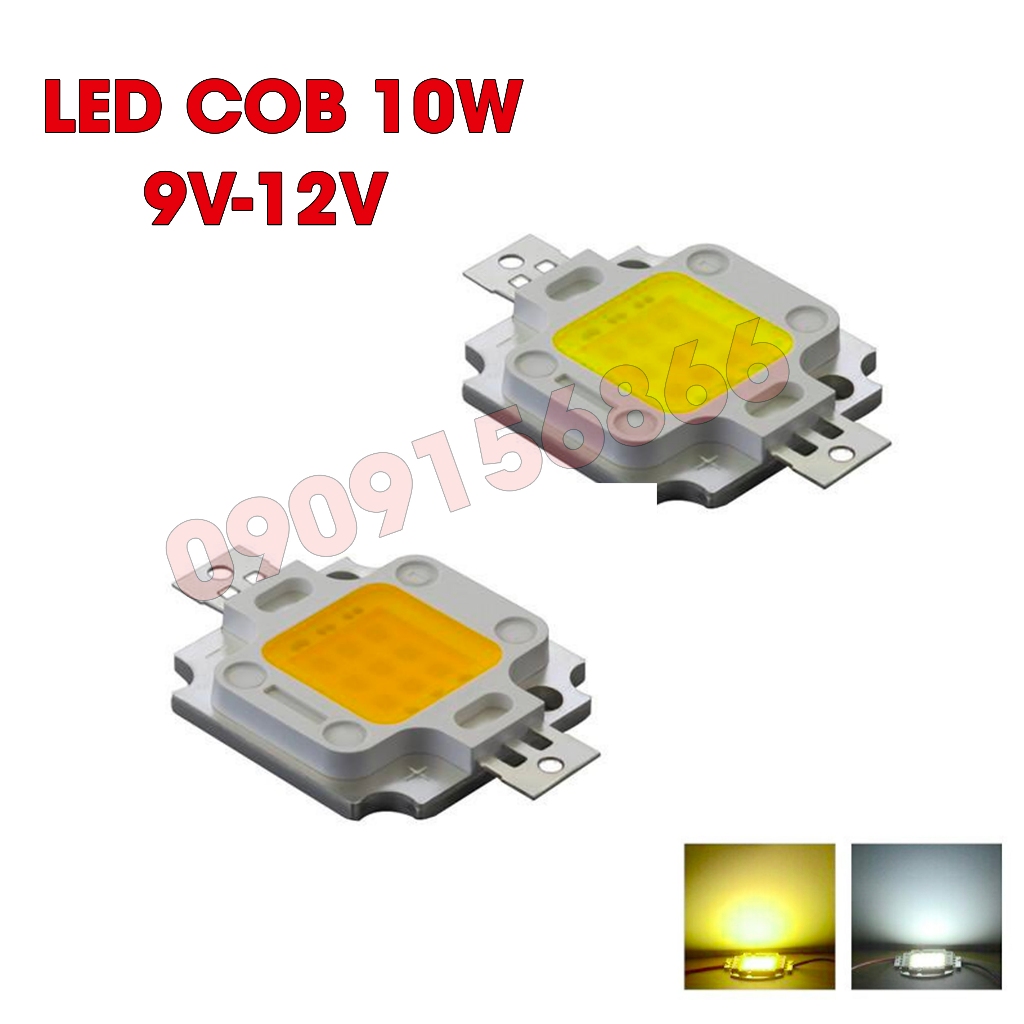 Mắt led cob 12v 10w đỏ , xanh lá , xanh dương, trắng, vàng | Shopee ...