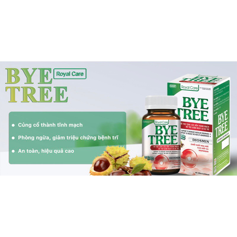 Viên uống Bye Tree hỗ trợ tăng sức bền thành mạch, giảm nguy cơ bị trĩ ...