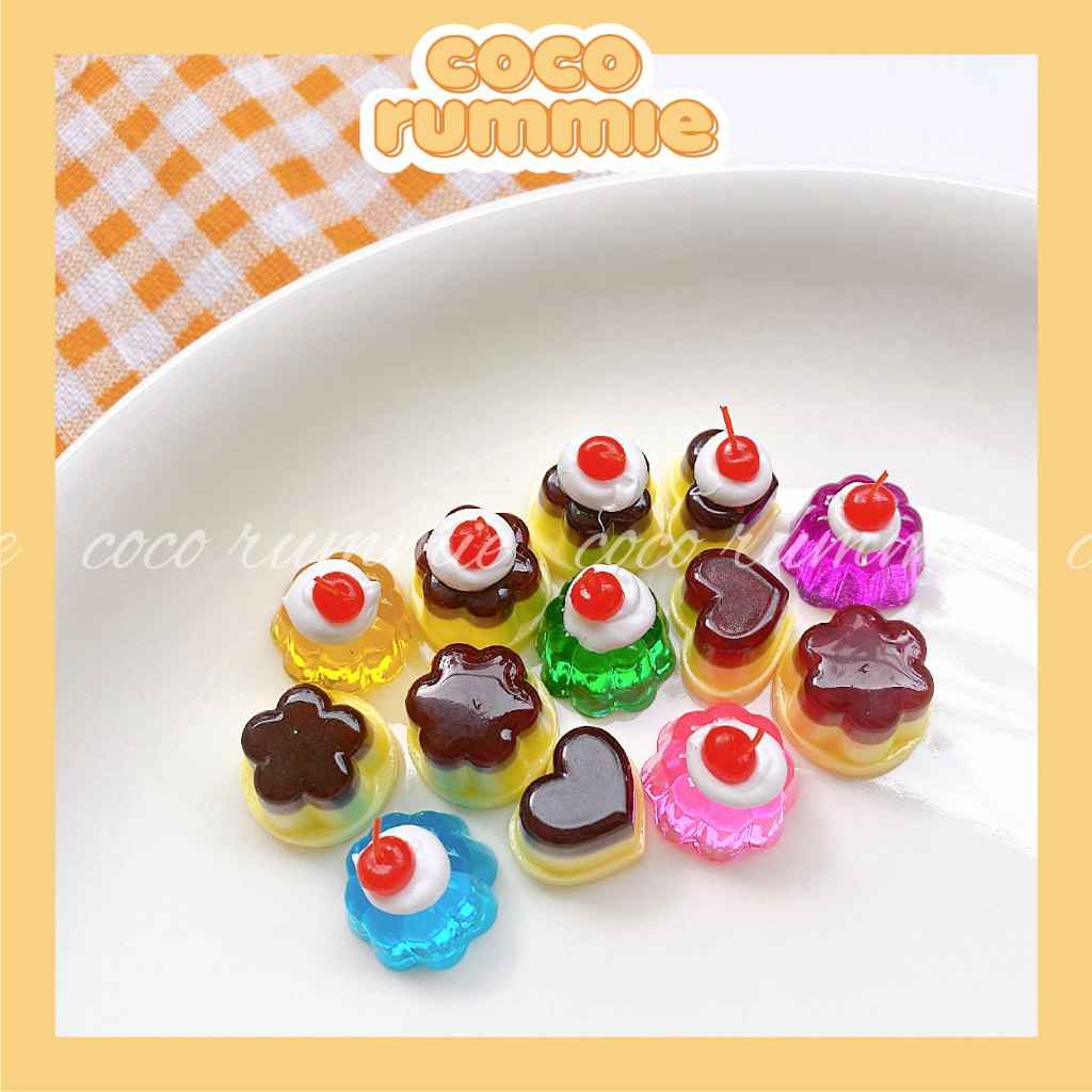 Móc Khóa Resin Bánh Pudding Jelly Nhiều Màu - Dây Treo Điện Thoại ...