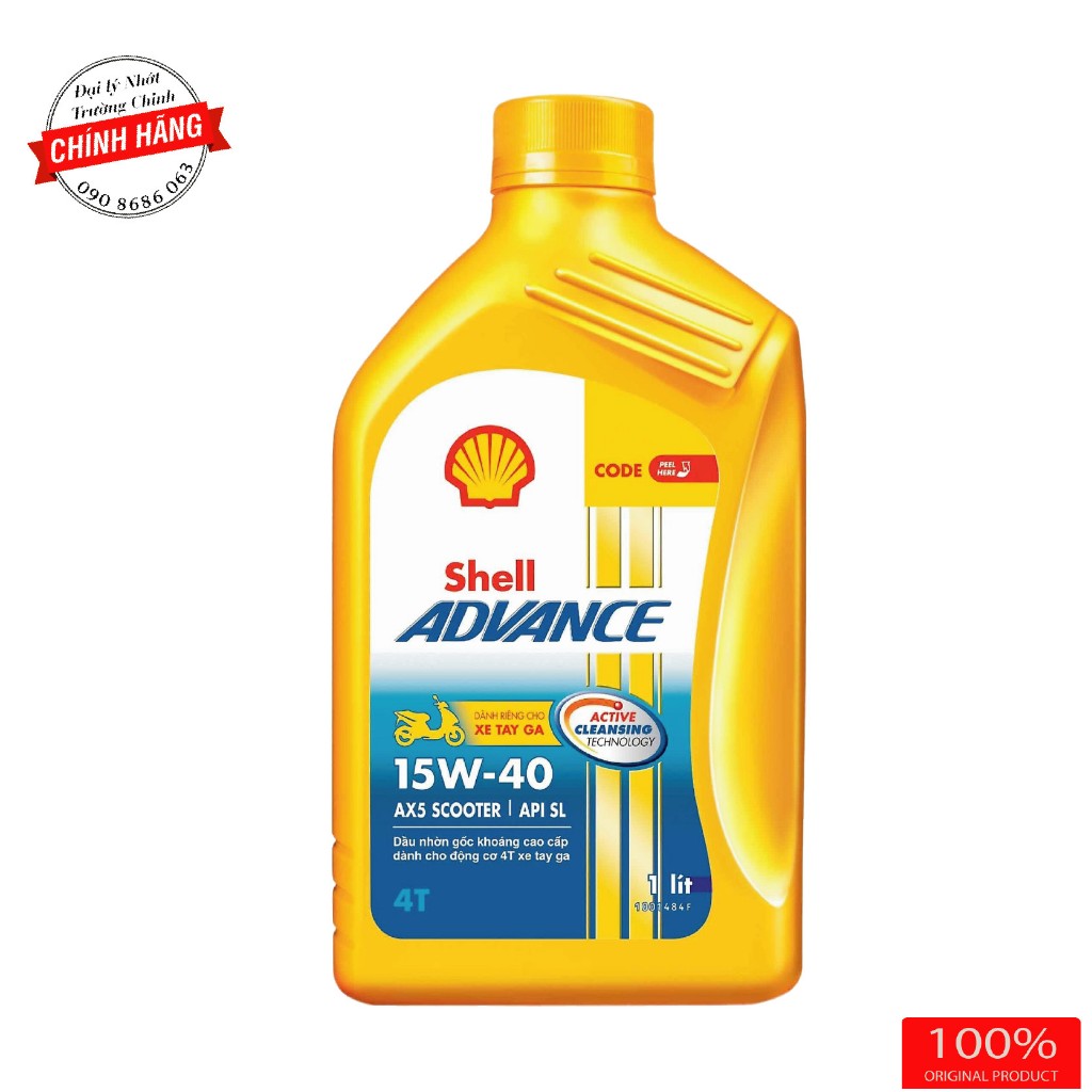 Nhớt Shell Advance AX5 Scooter 15W40 dành cho xe ga | Shopee Việt Nam