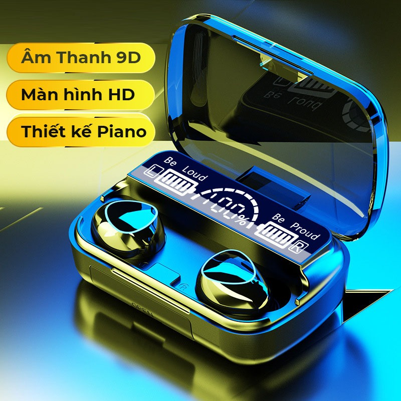 Tai nghe Bluetooth không dây M10 Pro, pin siêu dài 3000mAh, tai nghe cảm ứng [Miễn phí vận ...