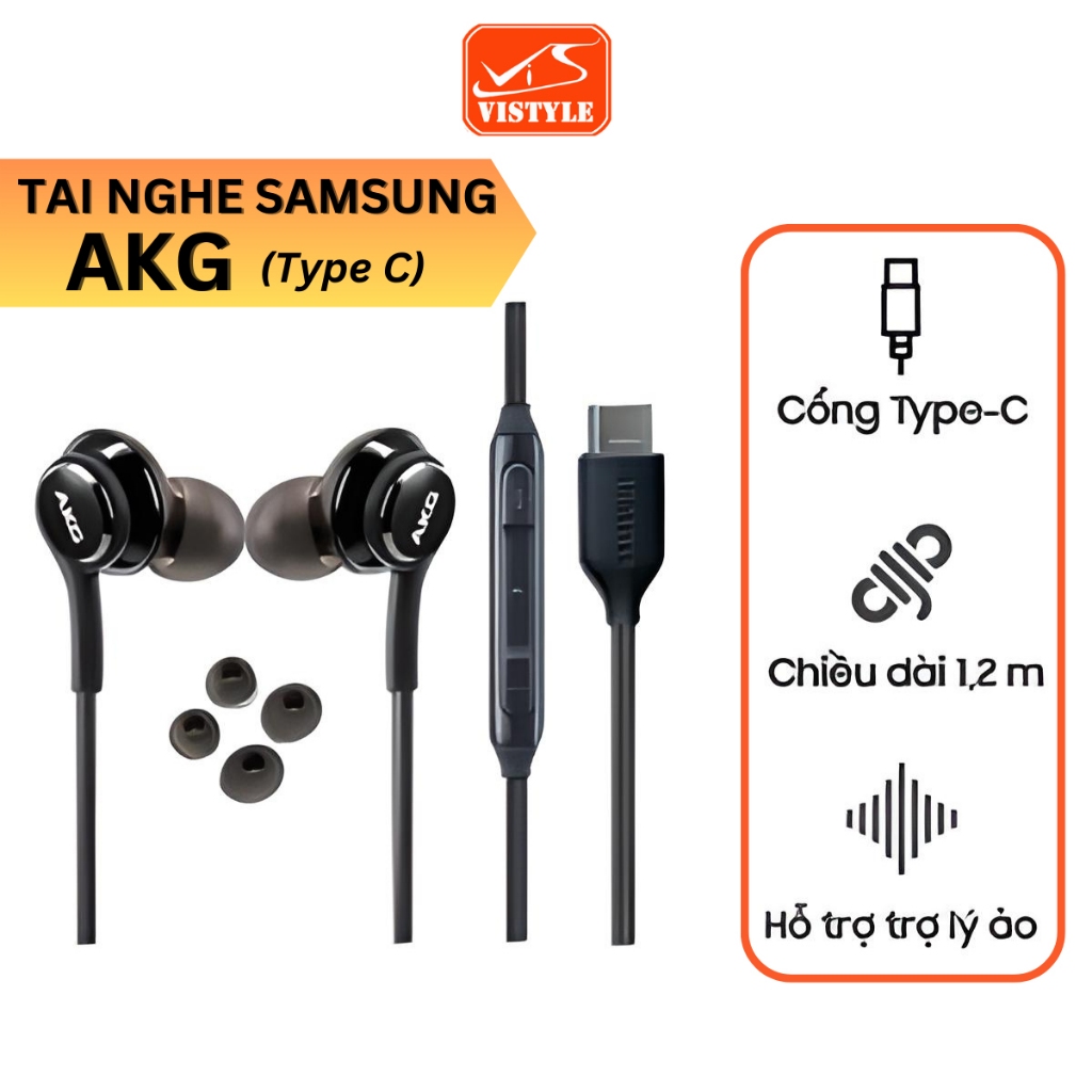 Tai nghe có dây, tai nghe samsung AKG type C, sử dụng tương thích với ...