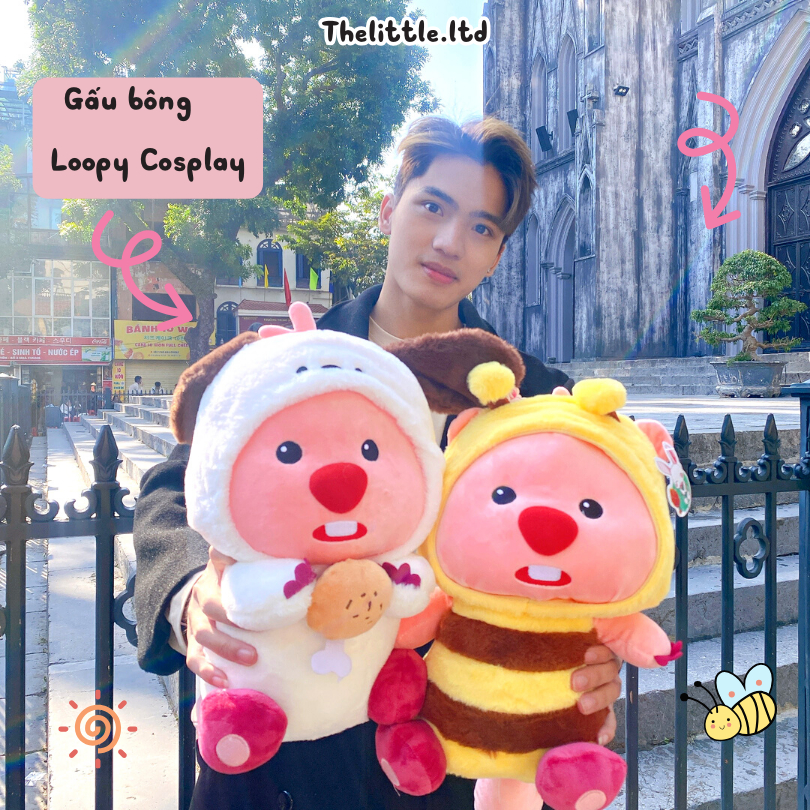 Thú nhồi bông hình gấu Loopy size to cosplay dễ thương cute làm quà ...