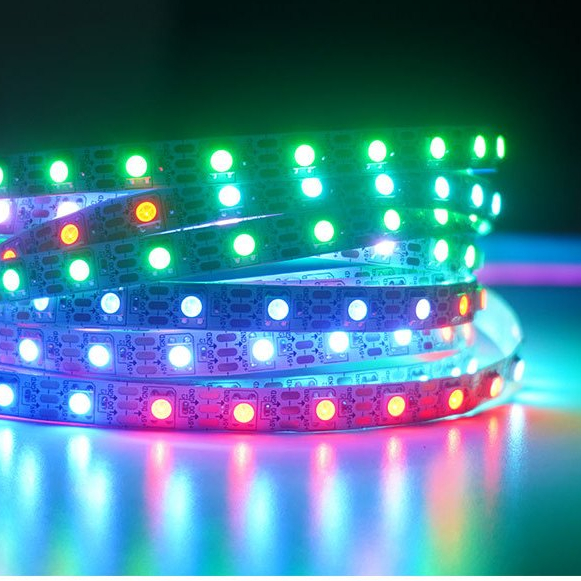WS2812B dây Led ARGB 5V 60Led/m 5050 mỗi bóng một IC làm led đuổi, hiệu ...